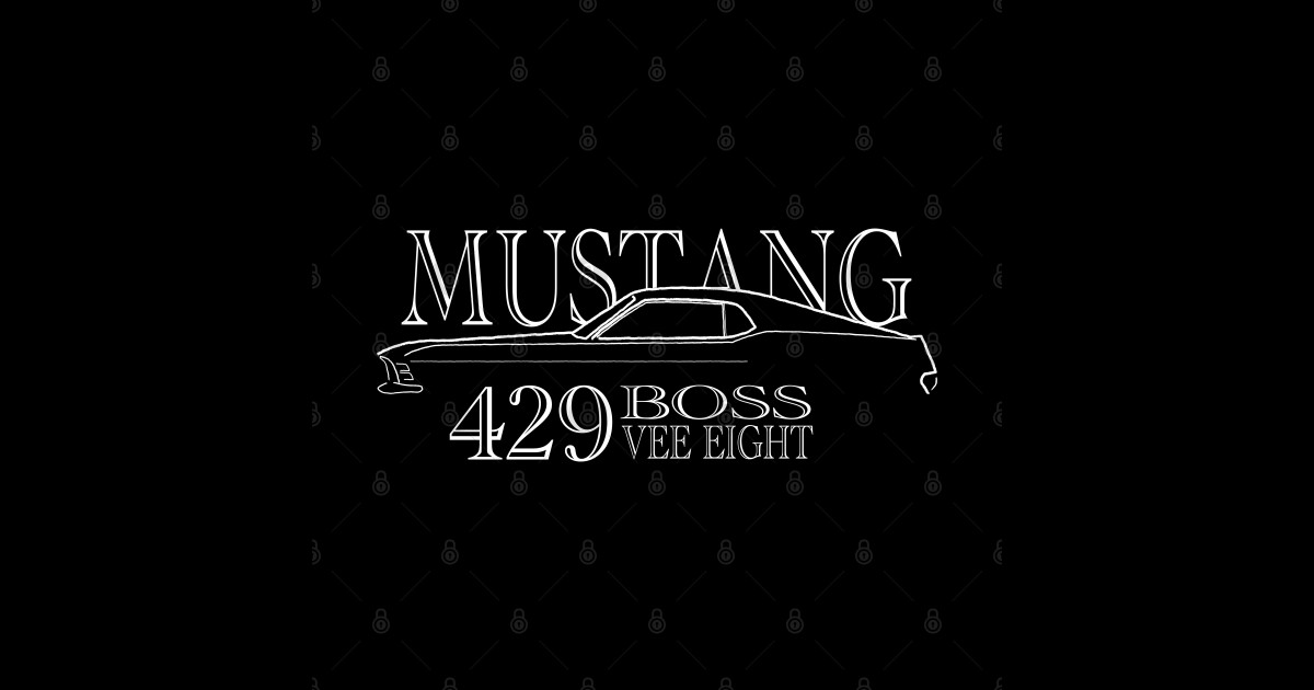 1970 Mustang Fastback Boss Four-Two-Nine (black) - Mustang - Posters ...