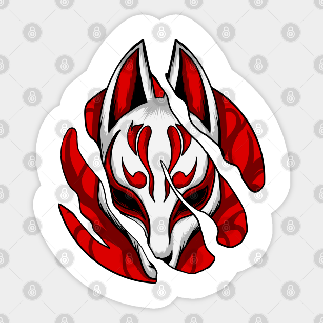 kitsune mask - Kitsune - Sticker | TeePublic