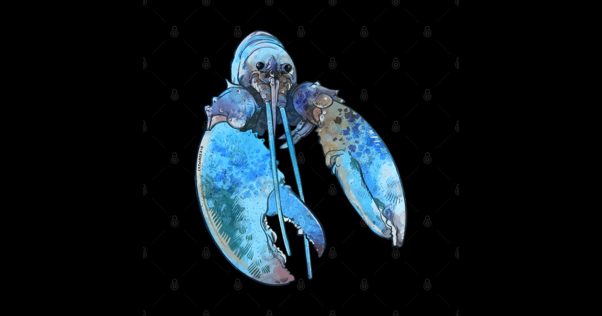 Blue Lobster JUMPSCARE - Blue Lobster - Sticker | TeePublic
