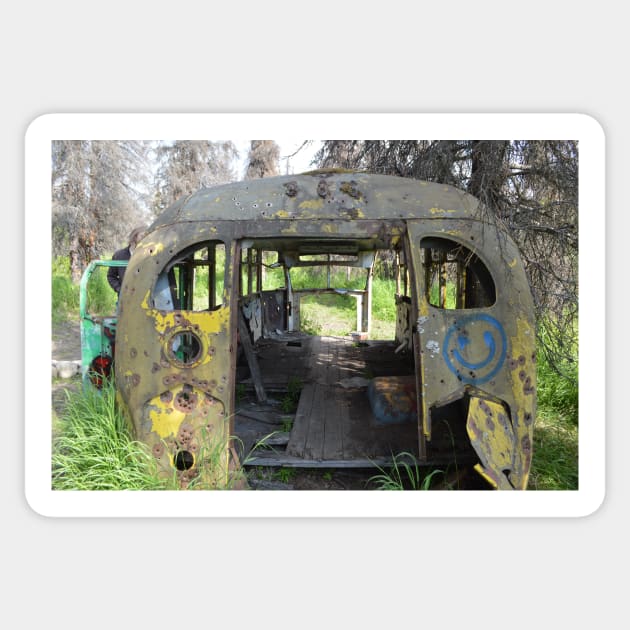 Busted - Old Bus - Sticker | TeePublic