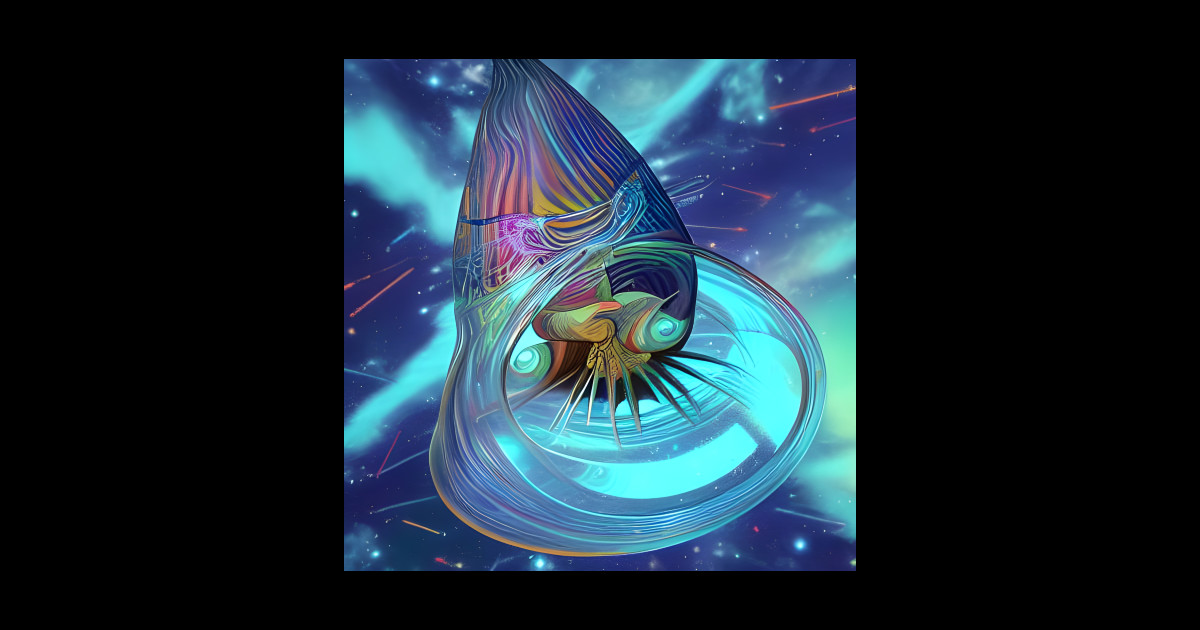 Nautilus Alien in Space - Nautilus - Sticker | TeePublic