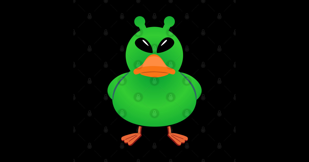 Alien Rubber Duck - Duck - Sticker | TeePublic