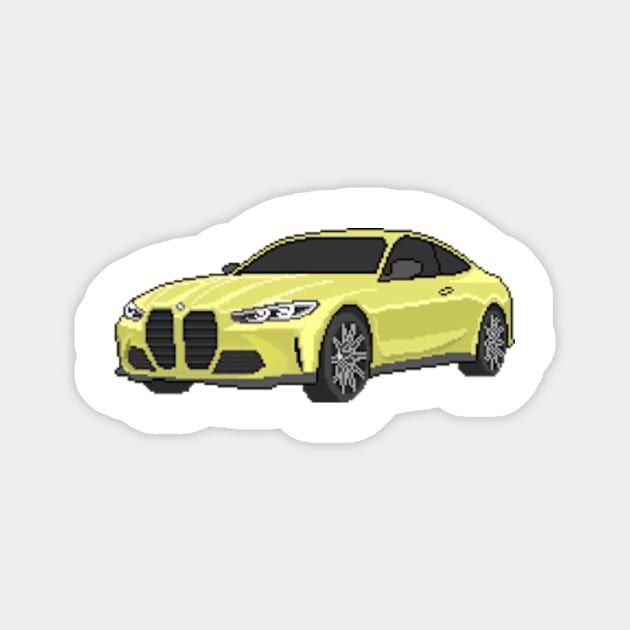 BMW M3 | Pixel art - Car - Magnet | TeePublic