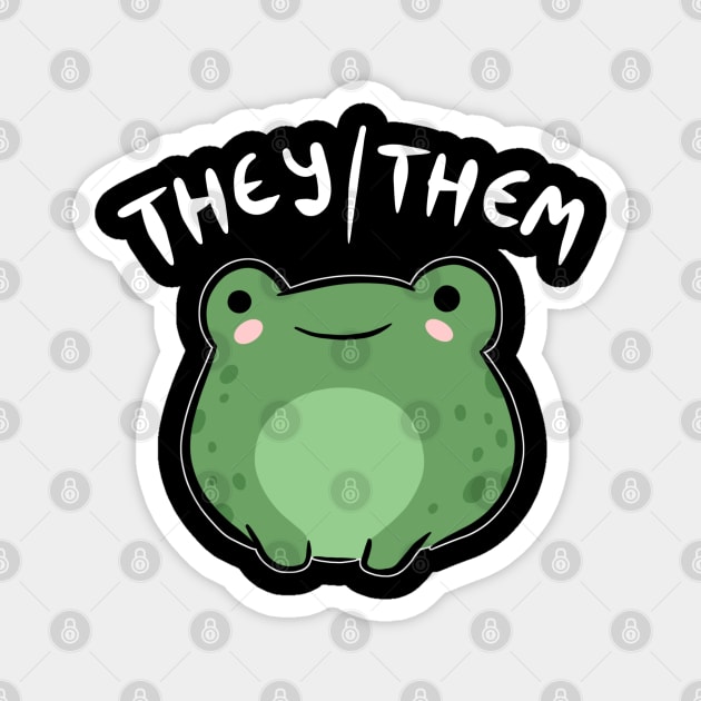 They/Them Pronoun Frog: Kawaii Queer Aesthetic Celebration of Nonbinary ...