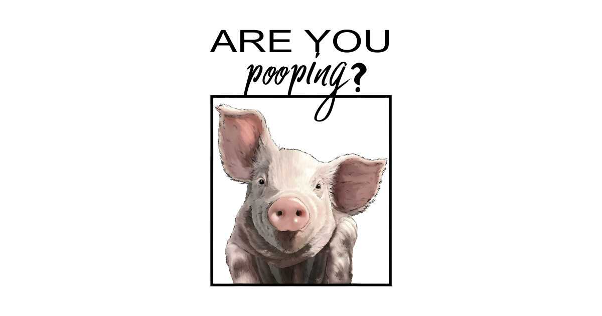 Are You Pooping Funny Meme Pig Retro Humor Joke Sarcastic - Are You ...
