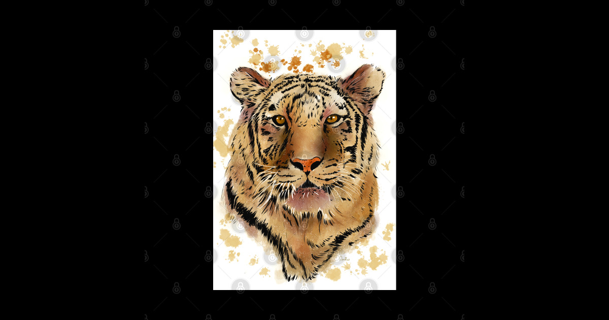 The proud tiger. Artwork By Annalisa Amato - Proud - Sticker | TeePublic