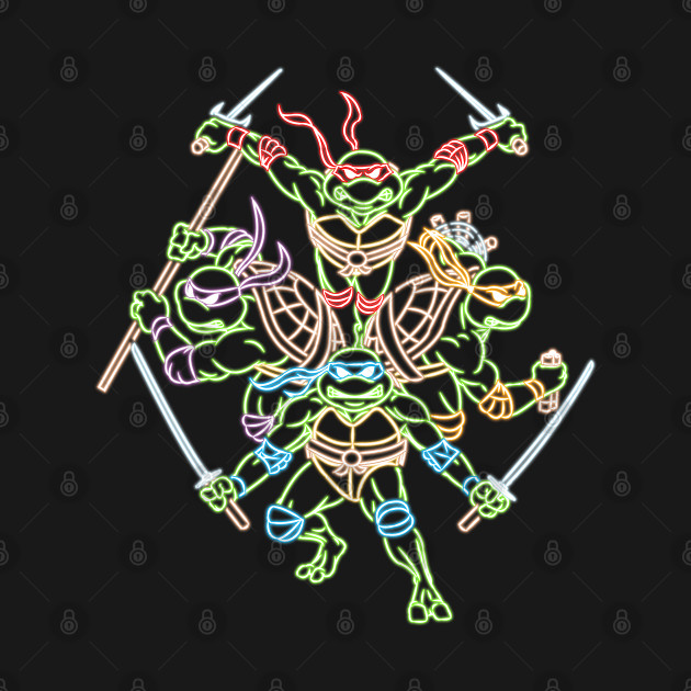 Turtle power neon - Ninja Turtles - T-Shirt | TeePublic