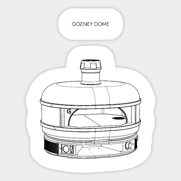 Gozney Dome Blueprint - Pzza - Sticker | TeePublic