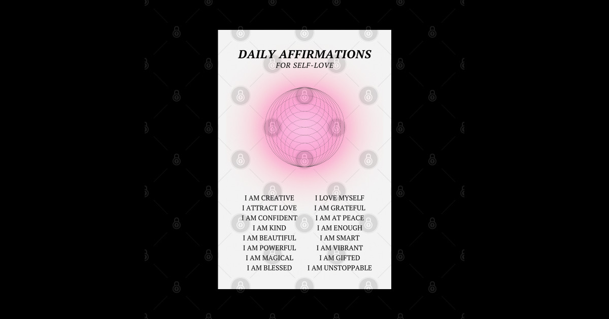 Positive Affirmations Gentle Reminders Grainy Gradient Pink ...