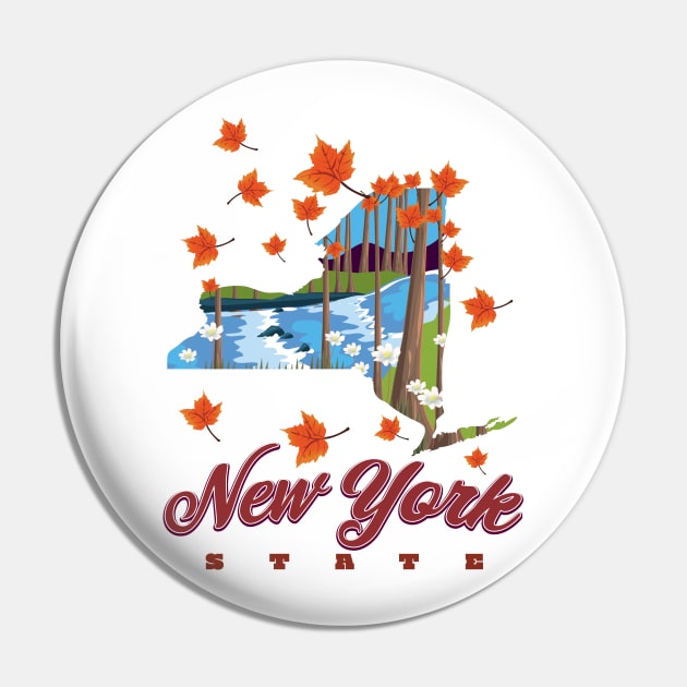 New York State - New York State - Pin | TeePublic