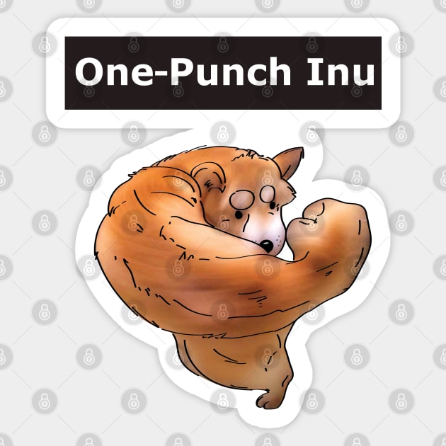 Funny one-punch shiba inu meme - Shiba Inu - Sticker | TeePublic