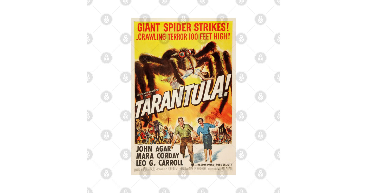 Vintage Tarantula Movie Poster (1955) - Spider - T-Shirt | TeePublic