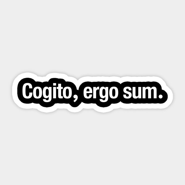 Cogito, ergo sum. - Cogito Ergo Sum - Sticker | TeePublic