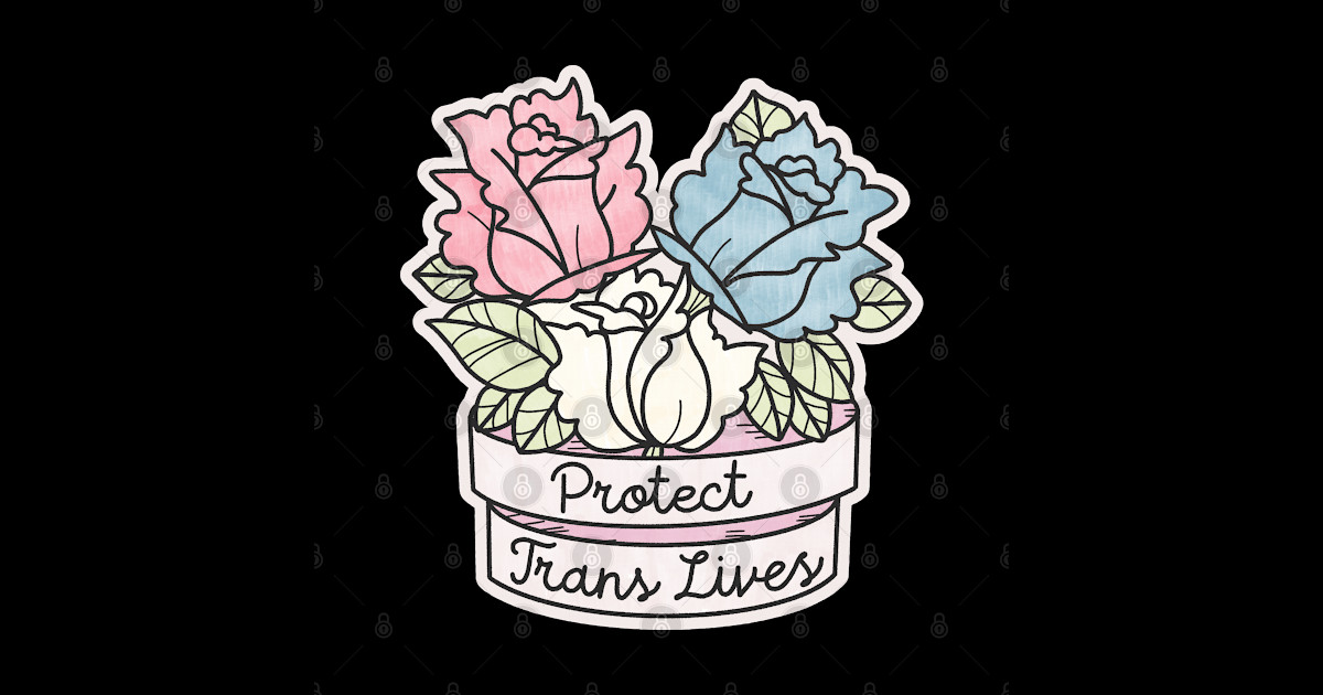 protect trans lives - Trans - Sticker | TeePublic