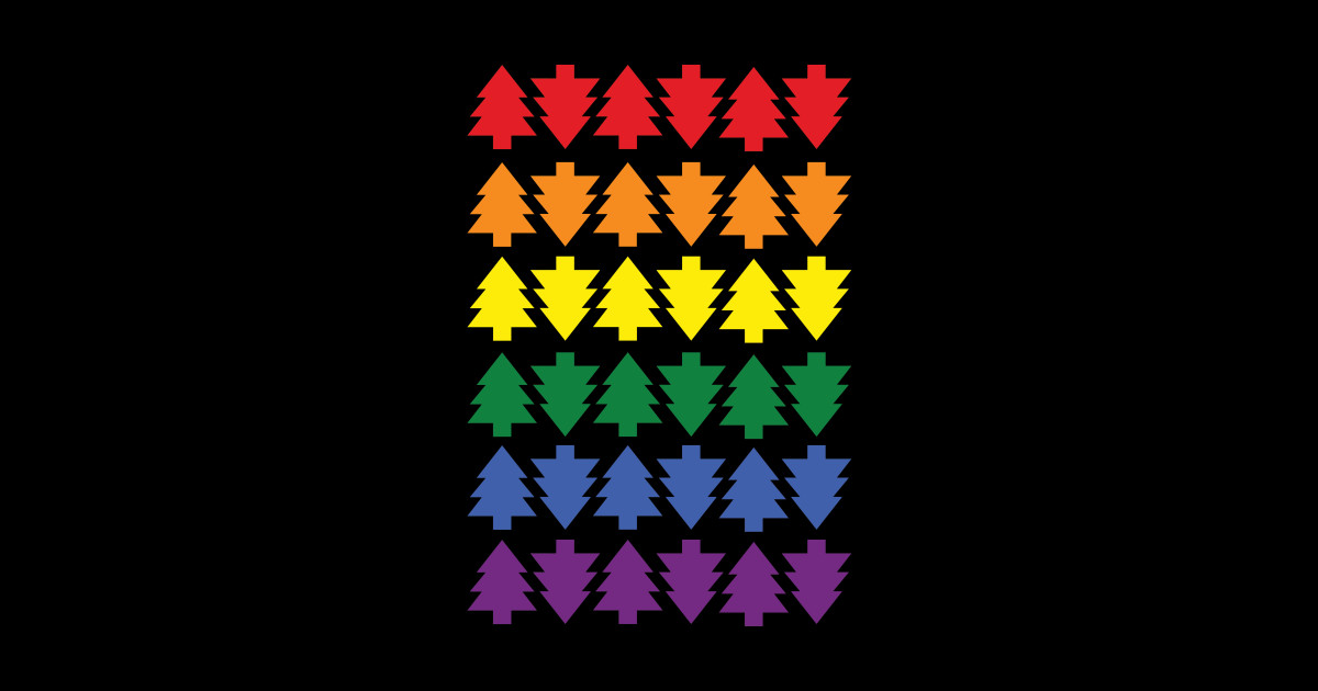 LGBTQ Christmas tree pattern for the holidays - Lgbtq Christmas ...