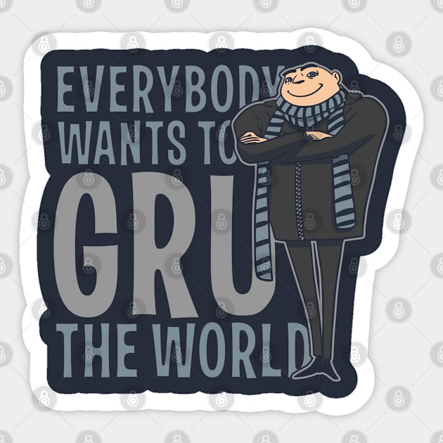 Gru The World - Mashups - Sticker | TeePublic