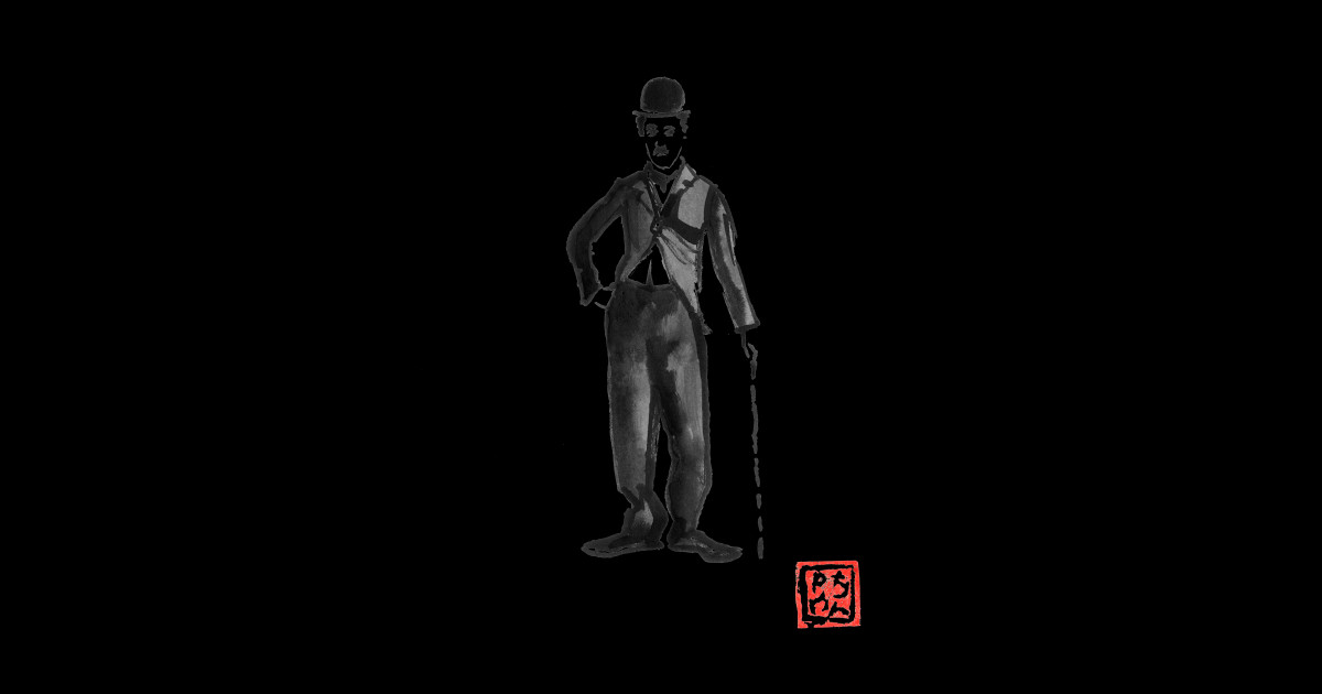 charlie standing - Charlie Chaplin - Sticker | TeePublic