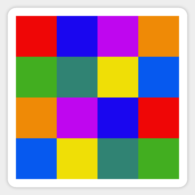 pop art squares - Pop Art - Sticker | TeePublic