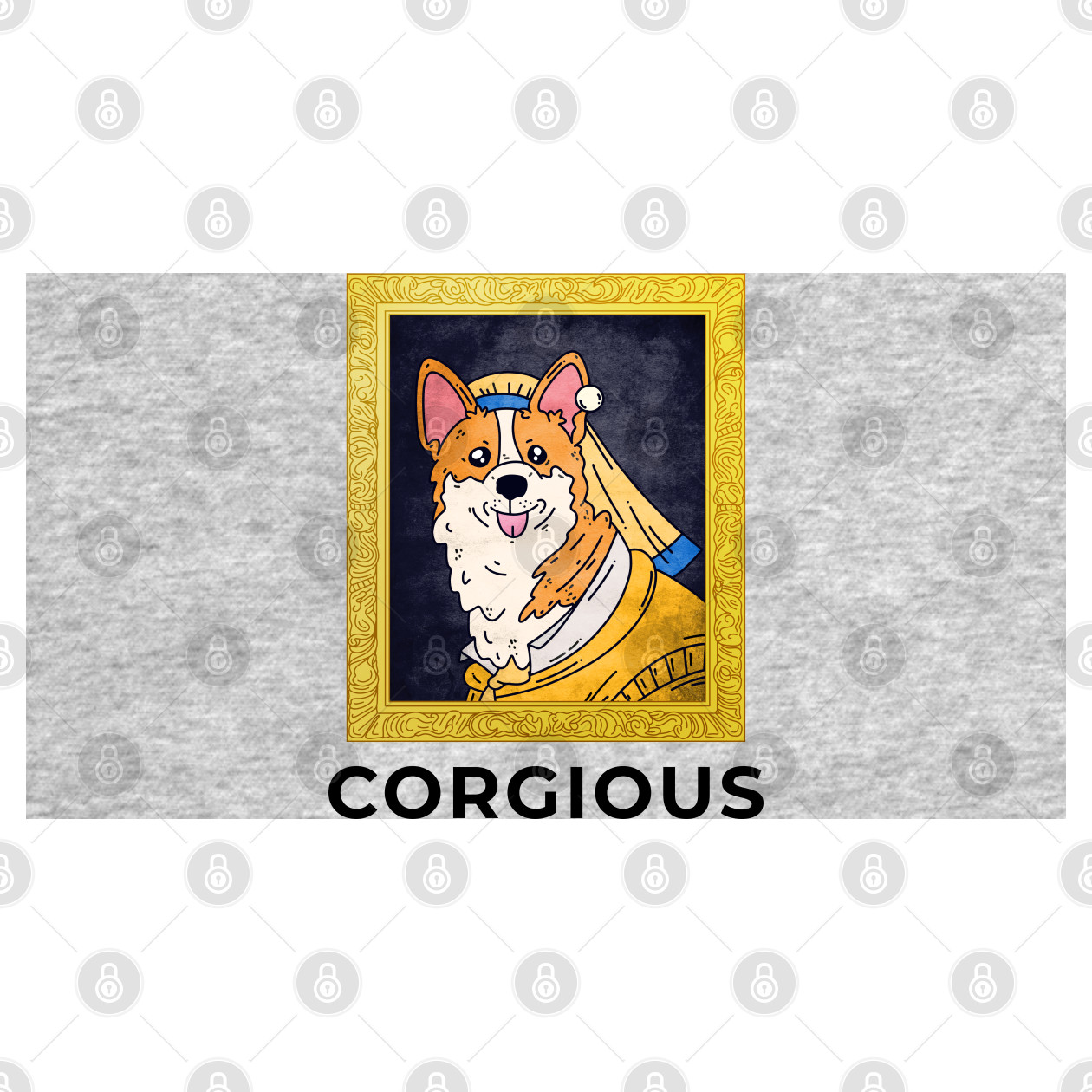 Royal Corgi Portrait | Classical Art Parody Drop, Whimsical Pet Icon ...