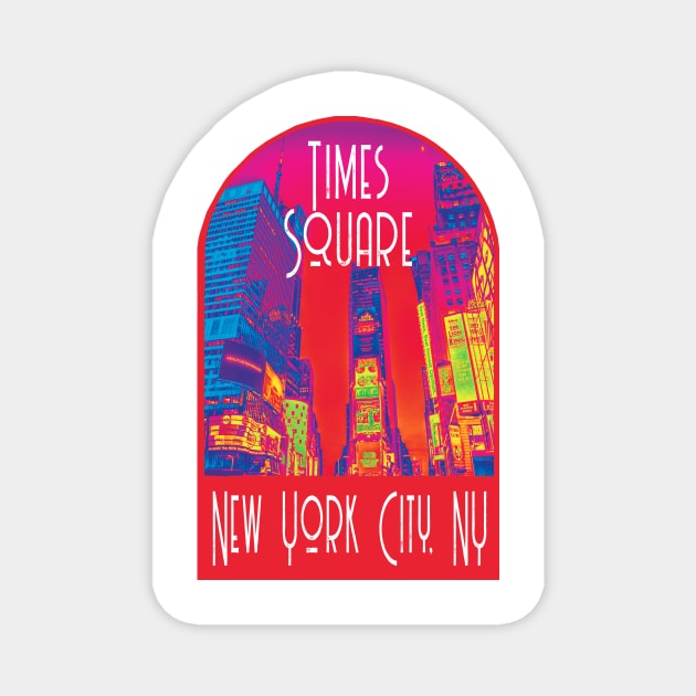 Times Square NYC Decal - Times Square - Magnet | TeePublic
