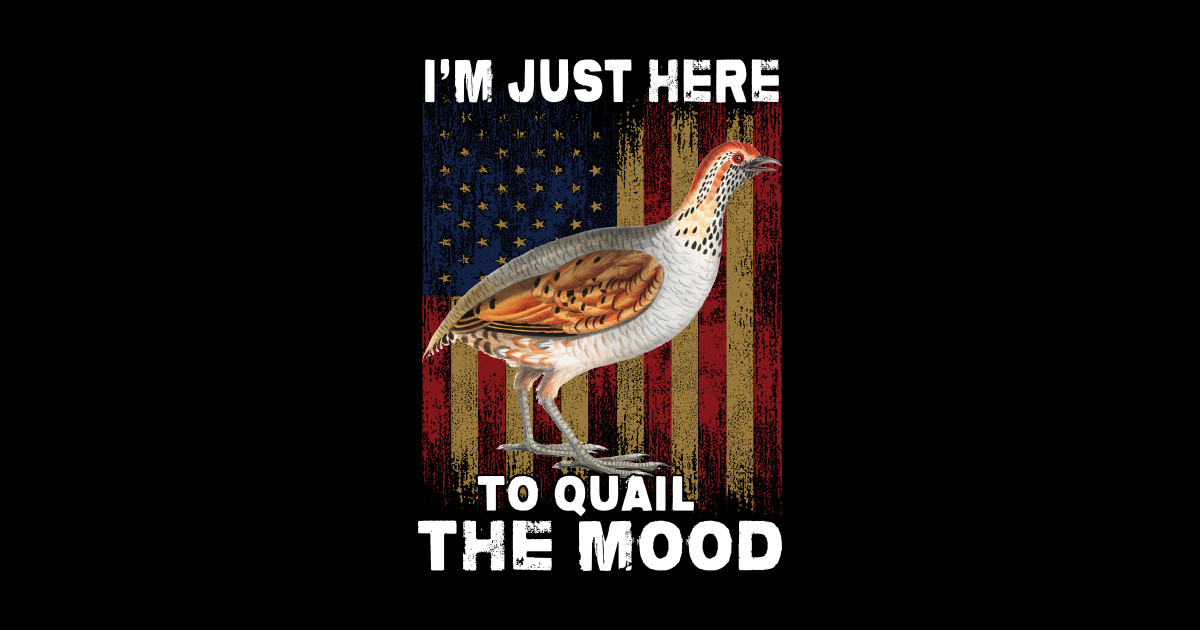 I'm Just Here to Quail The Mood Funny - Quail - Sticker | TeePublic