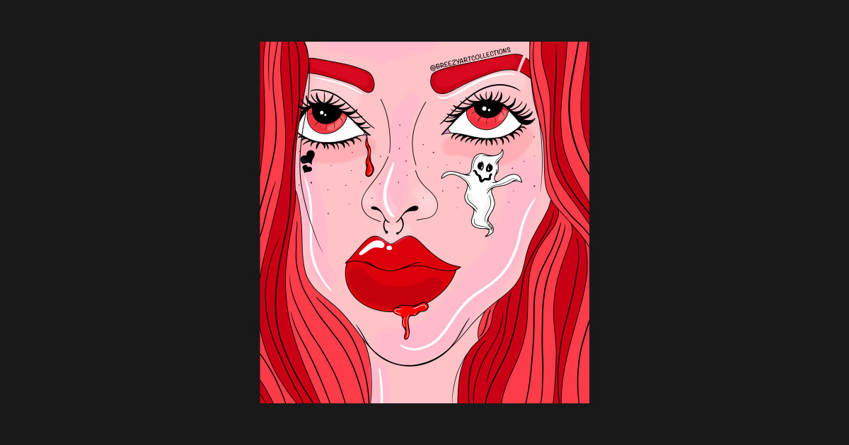 Ghost Baddie - Halloween Art - T-Shirt | TeePublic