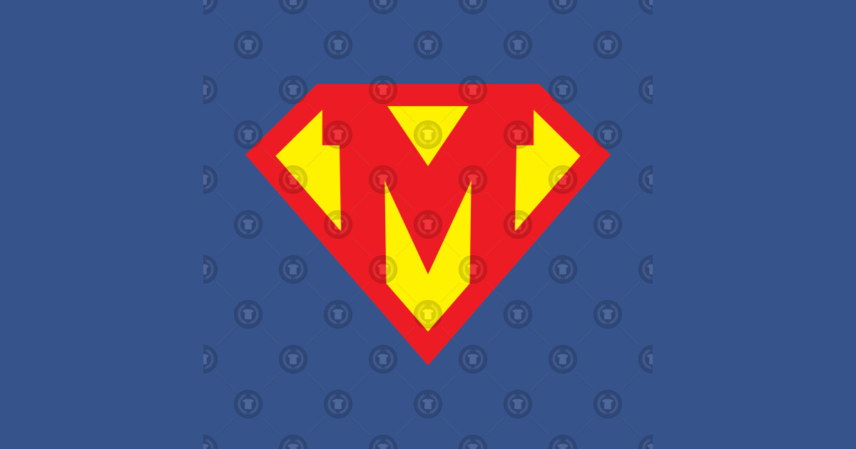 Letter M Superhero Symbol - Superhero - Tapestry | TeePublic