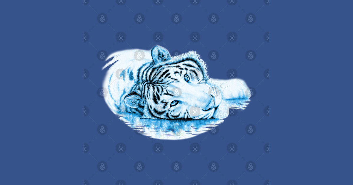 Blue water tiger - a symbol of 2022 - Tiger - T-Shirt | TeePublic