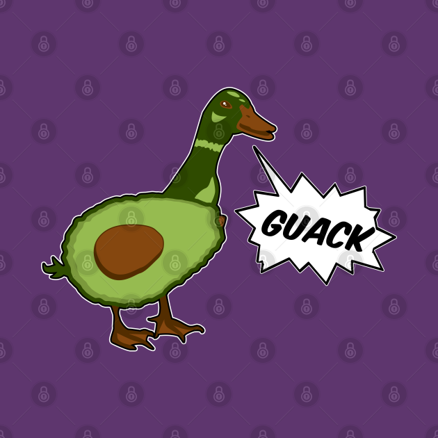 Guack! It's an Avocado Duck! - Avocado - T-Shirt | TeePublic