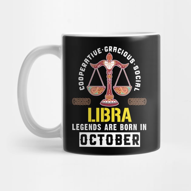 Zodiac Libra: Born In October - Zodiac Libra - Mug | TeePublic