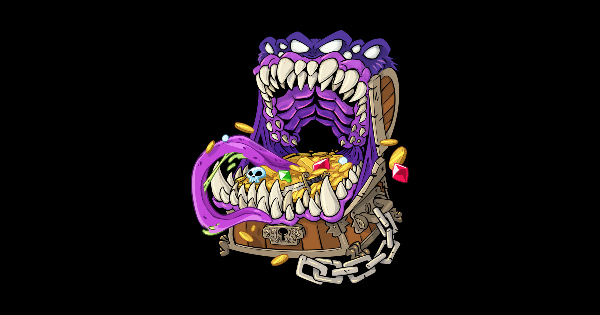 Monster Treasure Chest - Monster - Sticker | TeePublic