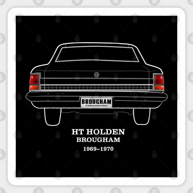 1969 HT Holden Brougham - Holden - Sticker | TeePublic