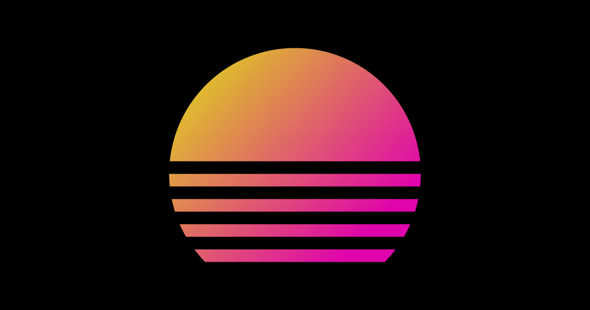 80s Sun - 80s - Sticker | TeePublic