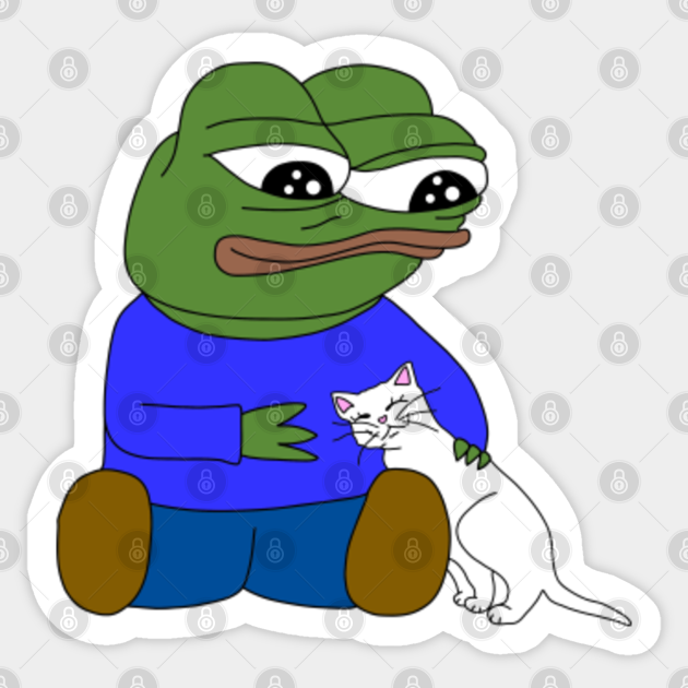 Apu Apustaja With His Kitty Cat - Apu Apustaja - Sticker | TeePublic