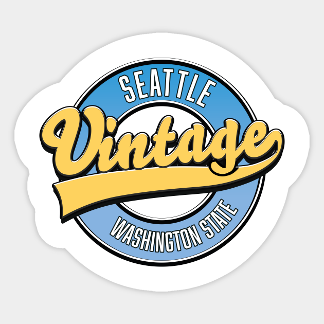 Seattle Washington State retro logo - Seattle Washington - Sticker ...