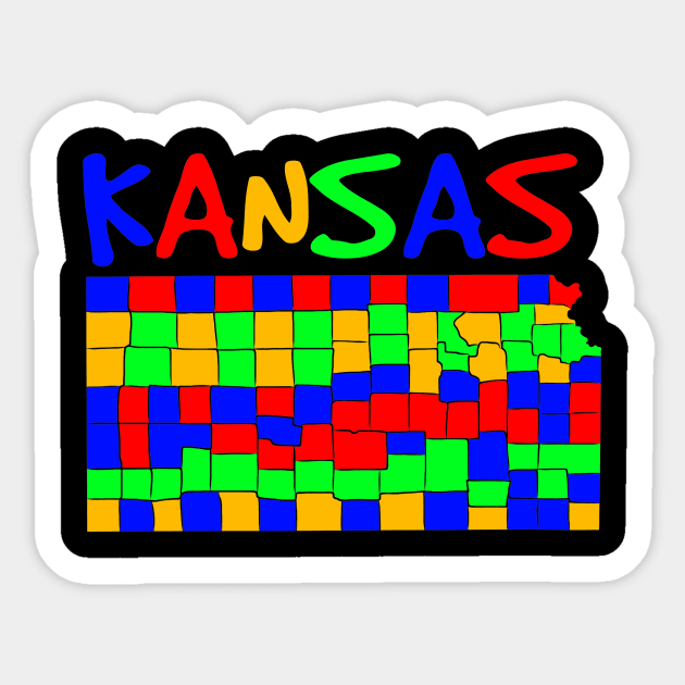 USA state: Kansas - Kansas - Sticker | TeePublic