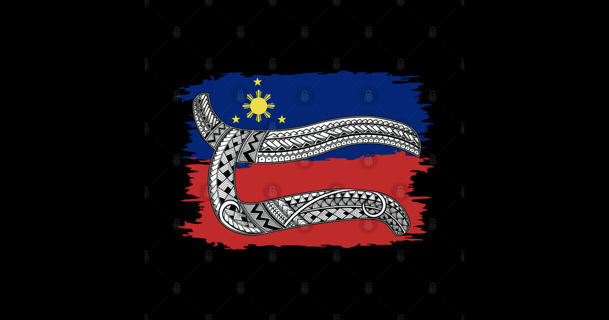 Philippine Flag Tribal line Art / Baybayin word DA / RA - Baybayin ...