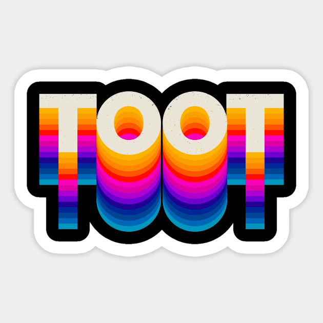 4 Letter Words - Toot - 4 Letter Word - Sticker | TeePublic