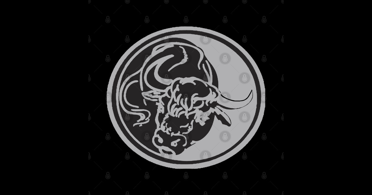 Black Bull Line Art Drawing Tattoo Art - Spirit Animals - Sticker ...