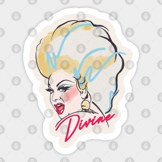 Divine! Original Fan Artwork - Divine - Sticker | TeePublic