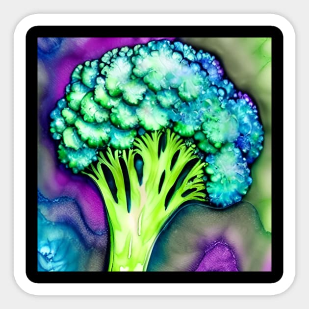 Broccoli in Watercolor - Broccoli - Sticker | TeePublic