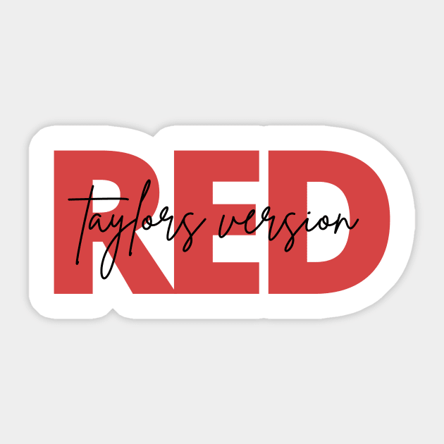 Red taylors version - Taylors Version - Sticker sold by Conduct ...