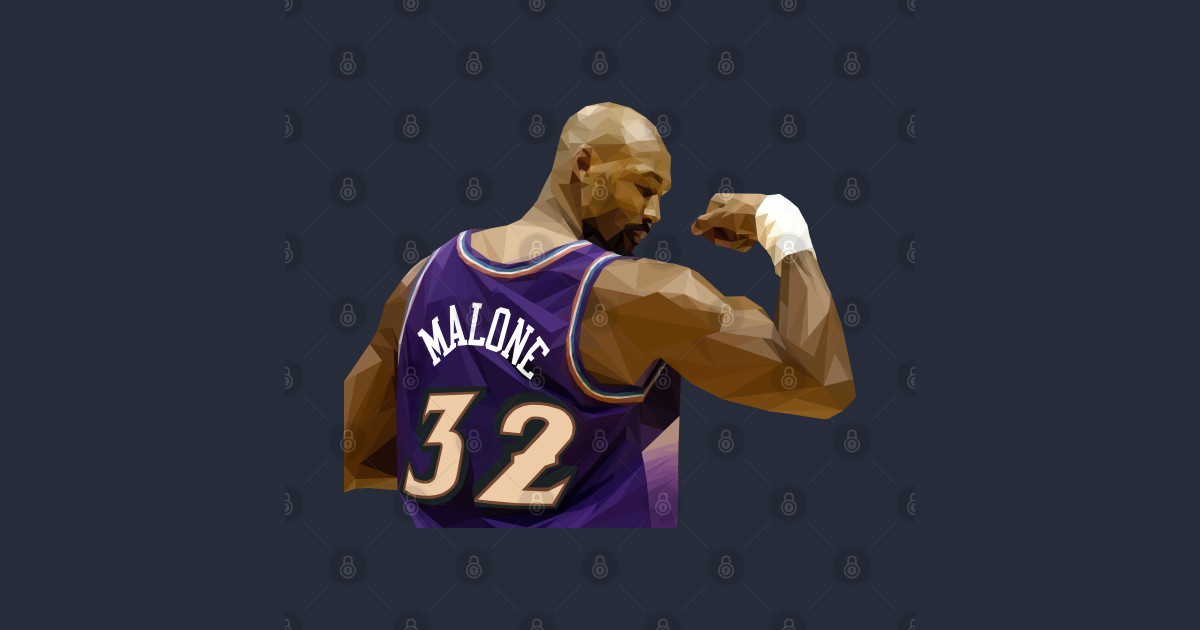Karl Malone Low Poly Flex - Karl Malone - T-Shirt | TeePublic