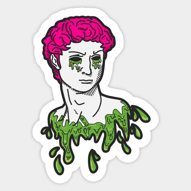 Slime David Statue - Michelangelo - Sticker | TeePublic