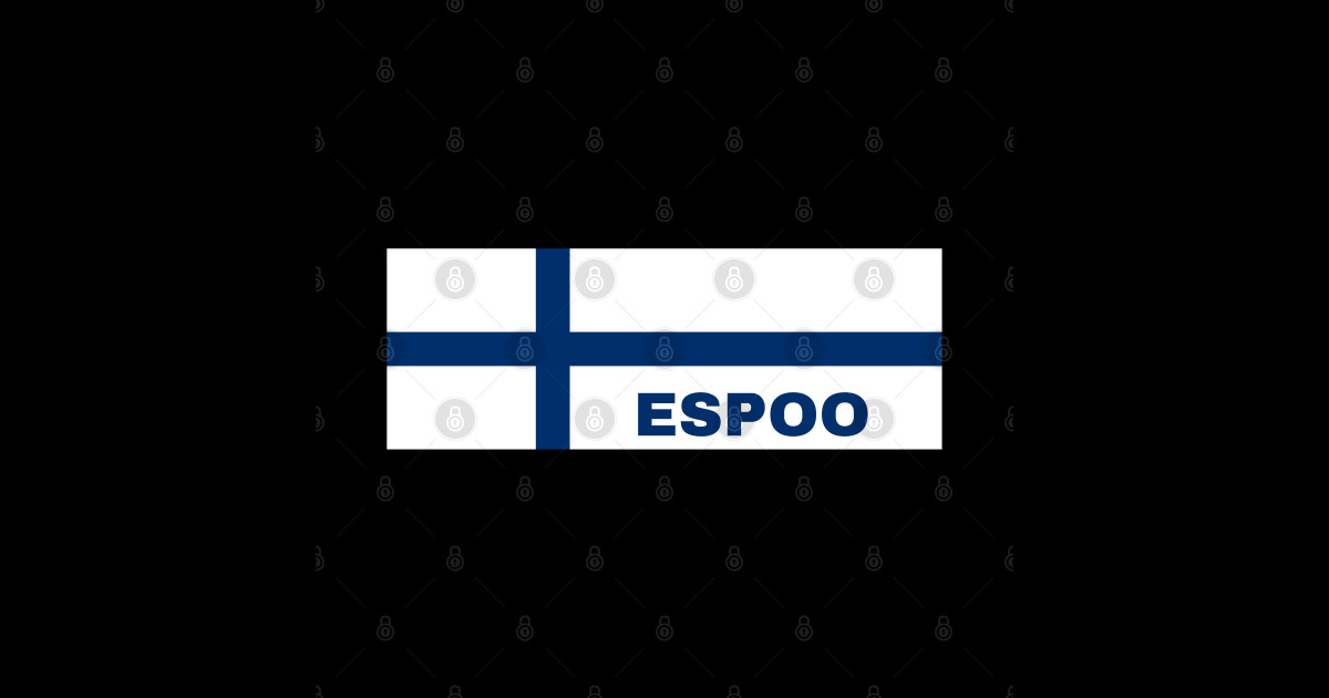 Espoo City in Finnish Flag - Flag Of Finland - Sticker | TeePublic