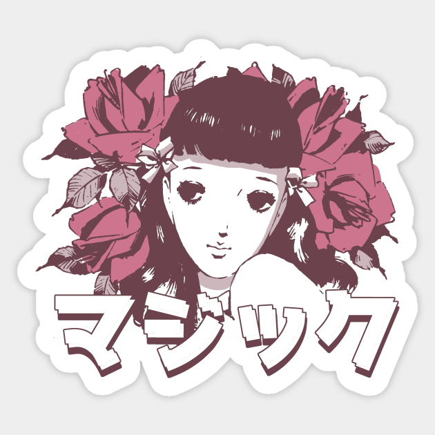 Anime Flower Girl 'Magic' In Japanese Aesthetic Otaku, Vintag - Anime ...