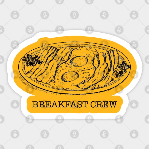 Breakfast Crew Back print inspired by Joe Pera - Joe Pera - Sticker ...