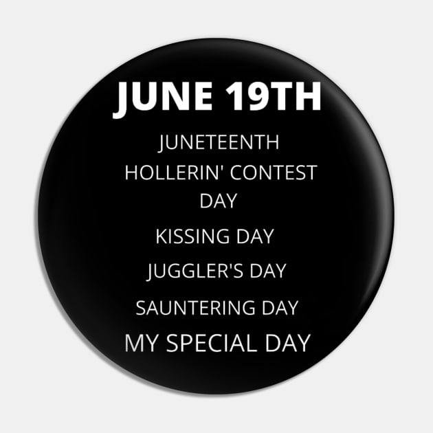 June 19th birthday, special day and the other holidays of the day ...