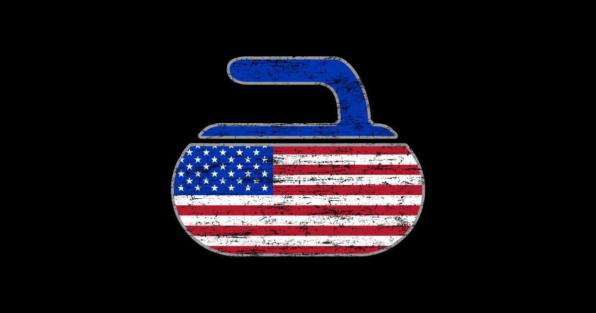 American Flag Curling USA Stars and Stripes Curling Stone - Curling ...