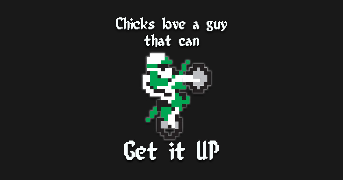 Get it up Excite Bike Green - Excitebike - T-Shirt | TeePublic